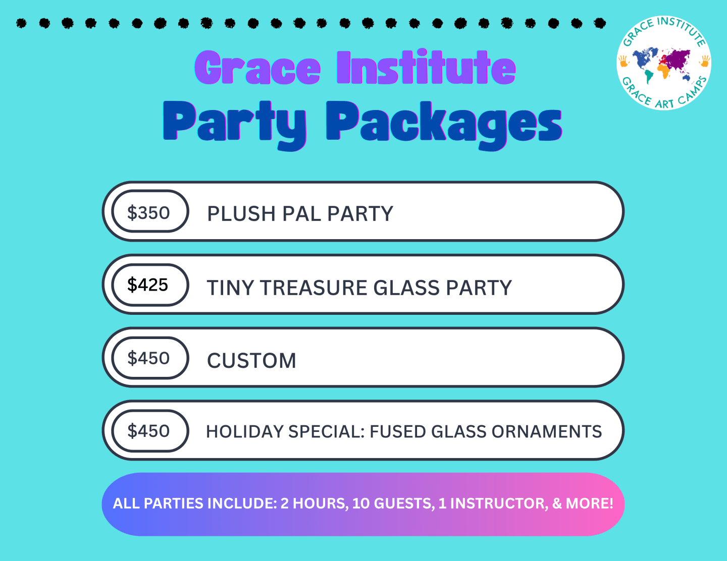 Birthday Parties – Grace Institute
